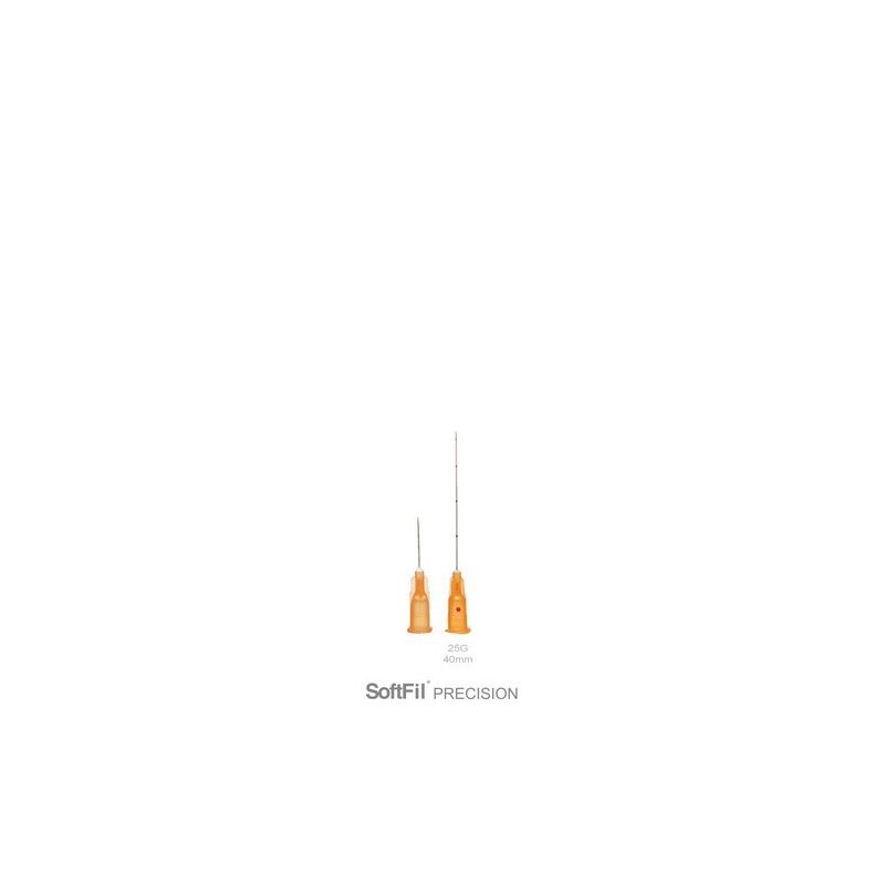 SOFTFIL 25G40 mm/XL PRECISION MICROCANNULA - ORANGE/20
