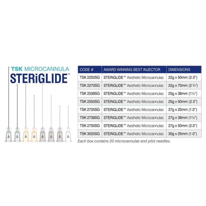 CANNULAS 25Gx50mm -2 INCH/20 TSK STERiGLIDE