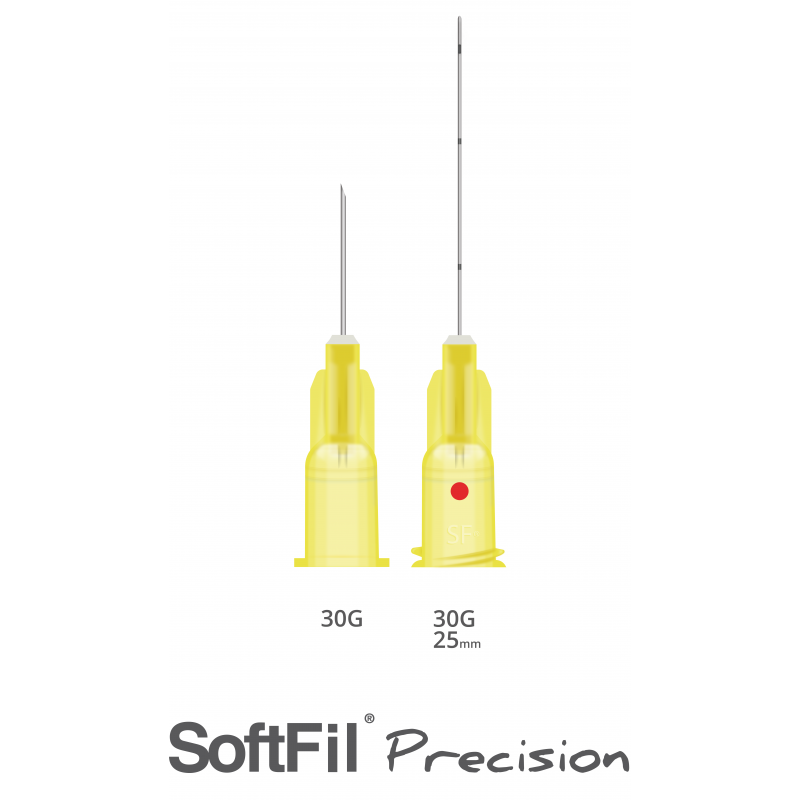 SOFTFIL 30G25mm/XL PRECISION MICROCANNULA - YELLOW/20