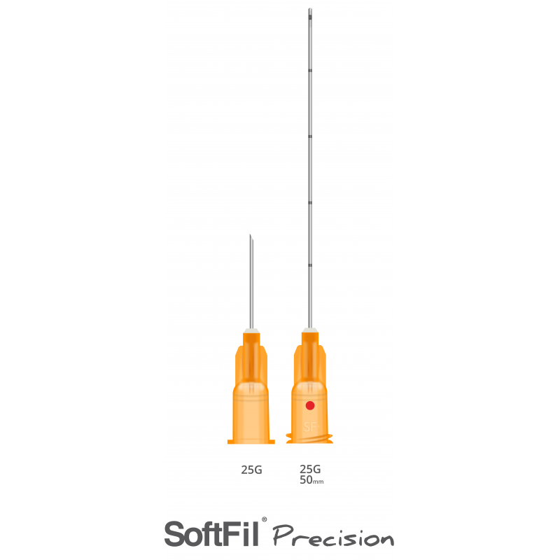 SOFTFIL 25G50mm/XL PRECISION MICROCANNULA - ORANGE/20