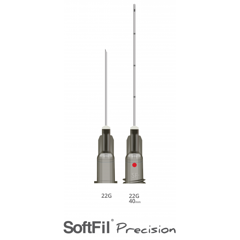 SOFTFIL 22G40mm/XL PRECISION MICROCANULA - BLACK/20