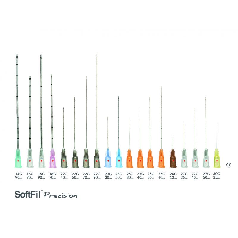 SOFTFIL PRECISION MICRO-CANNULA KIT BLACK 22G 70 mm/XL - 20 Kits