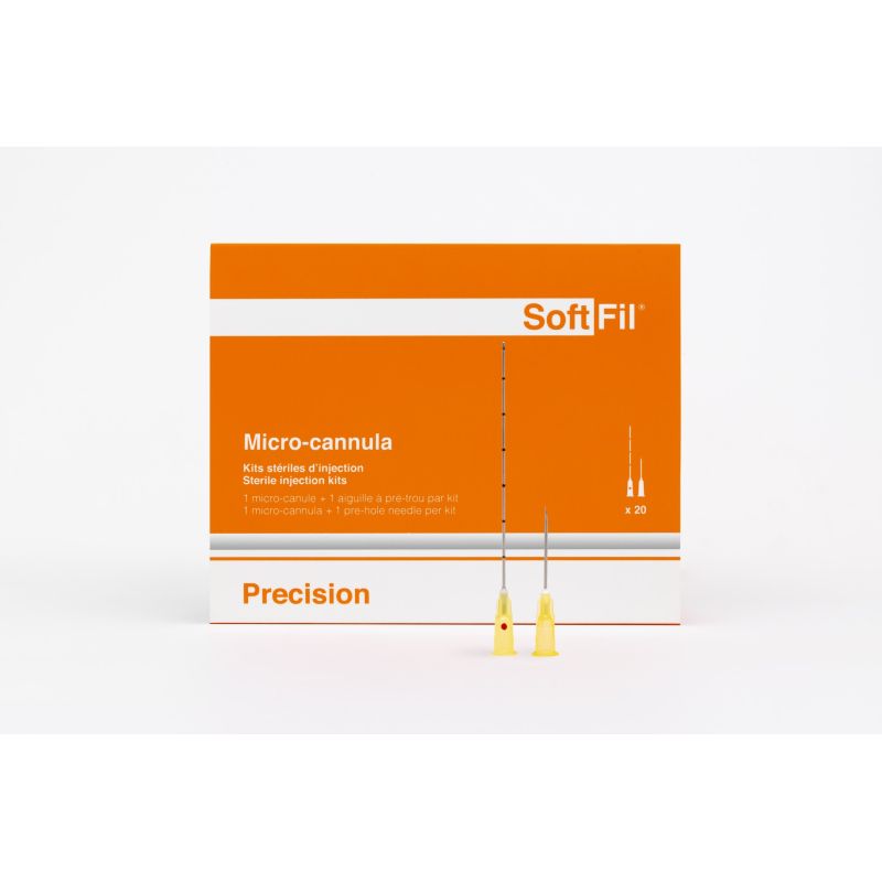 SOFTFIL 20G90mm/XL PRECISION MICROCANNULA - YELLOW/20