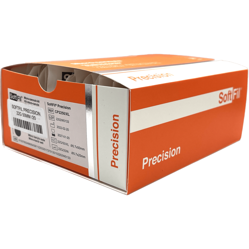 SOFTFIL 22G50mm/XL PRECISION MICROCANNULA - BLACK/20