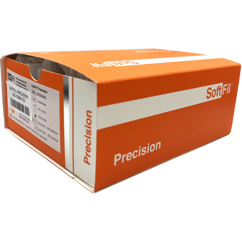 SOFTFIL 25G50mm/XL PRECISION MICROCANNULA - ORANGE/20